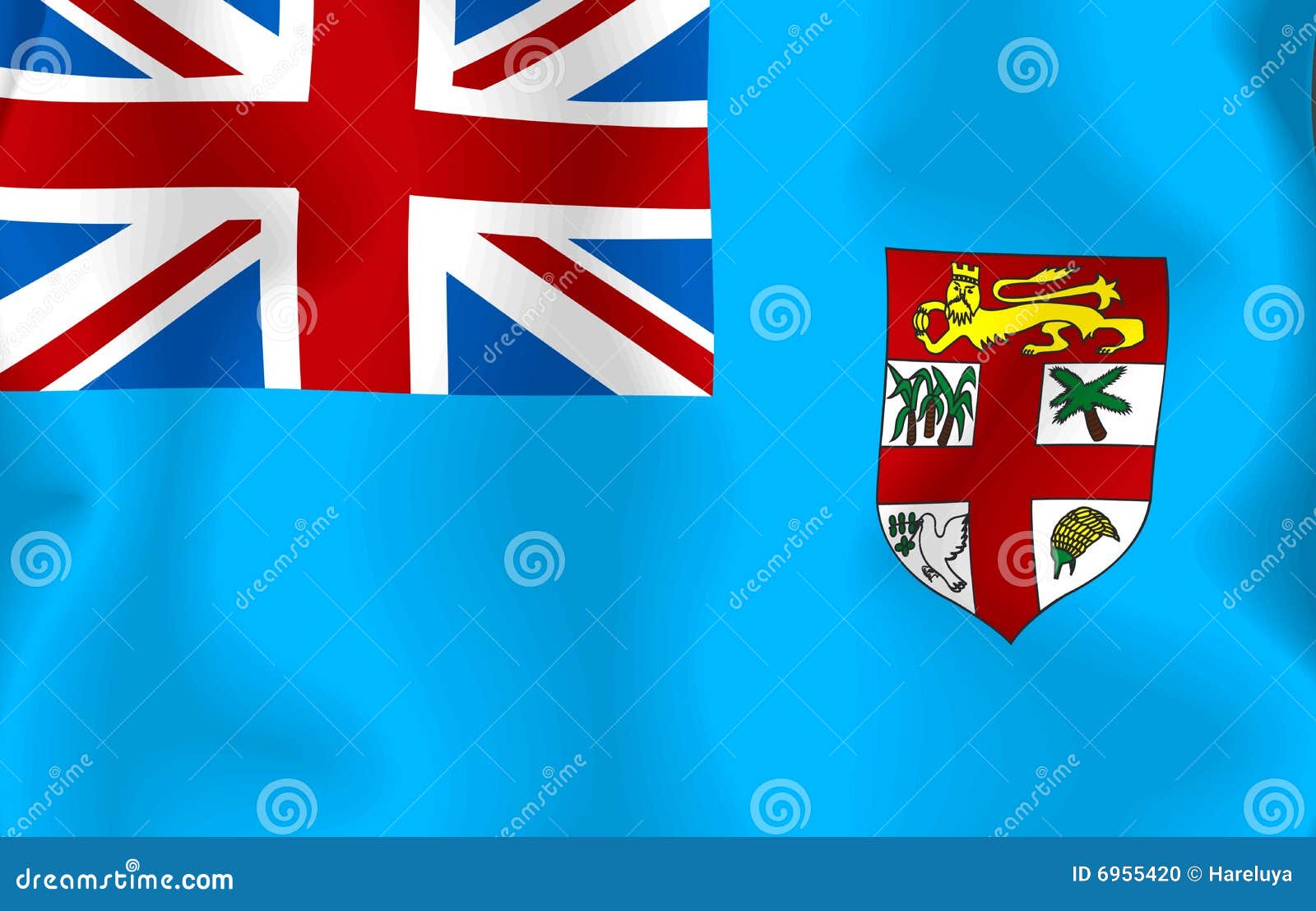 Fiji Flag stock illustration. Illustration of countries - 6955420