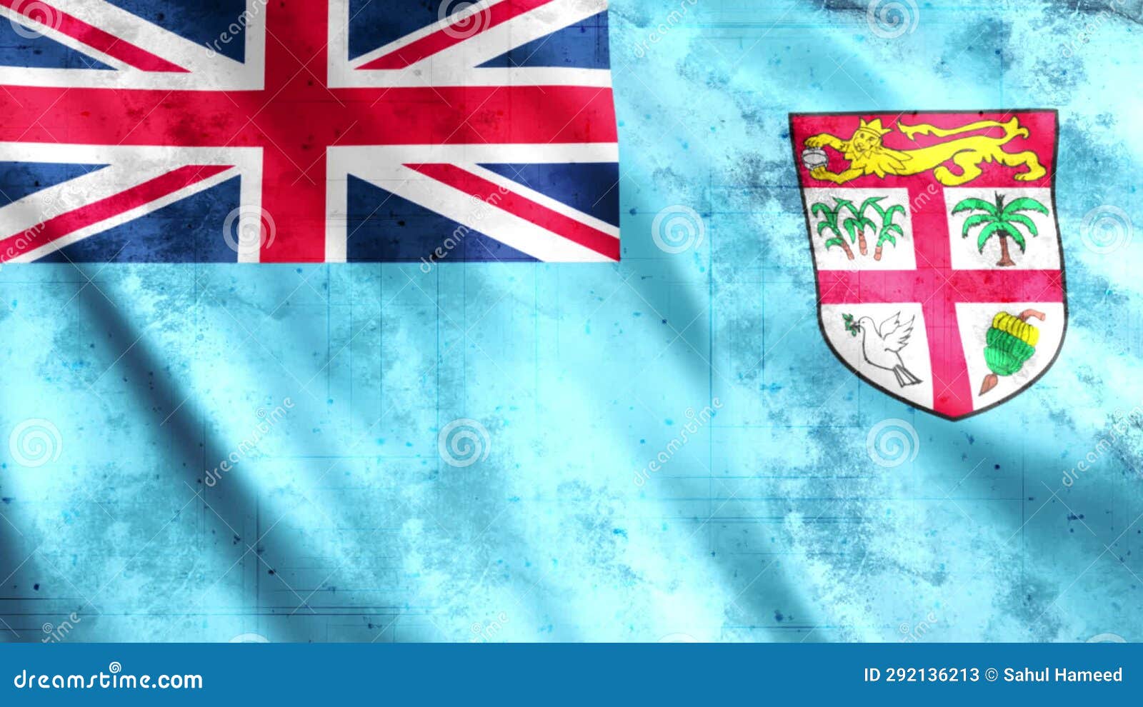 Fiji Flag Grunge Video Animation with Seamless Loop Stock Video - Video ...