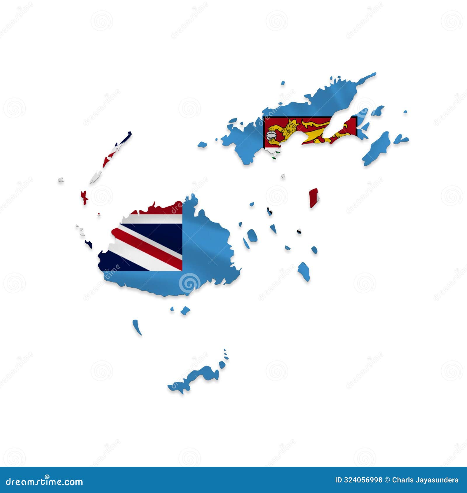 Fiji Flag Wave Background,Symbols Of Fiji , 3D Illustration ...