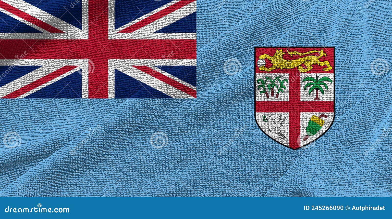 Fiji Flag Wave Background,Symbols Of Fiji , 3D Illustration ...