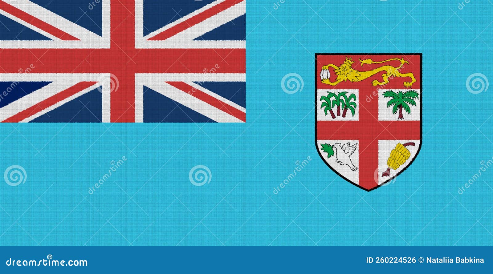 Fiji Island Flag on Texture. Concept Collage Stock Illustration ...