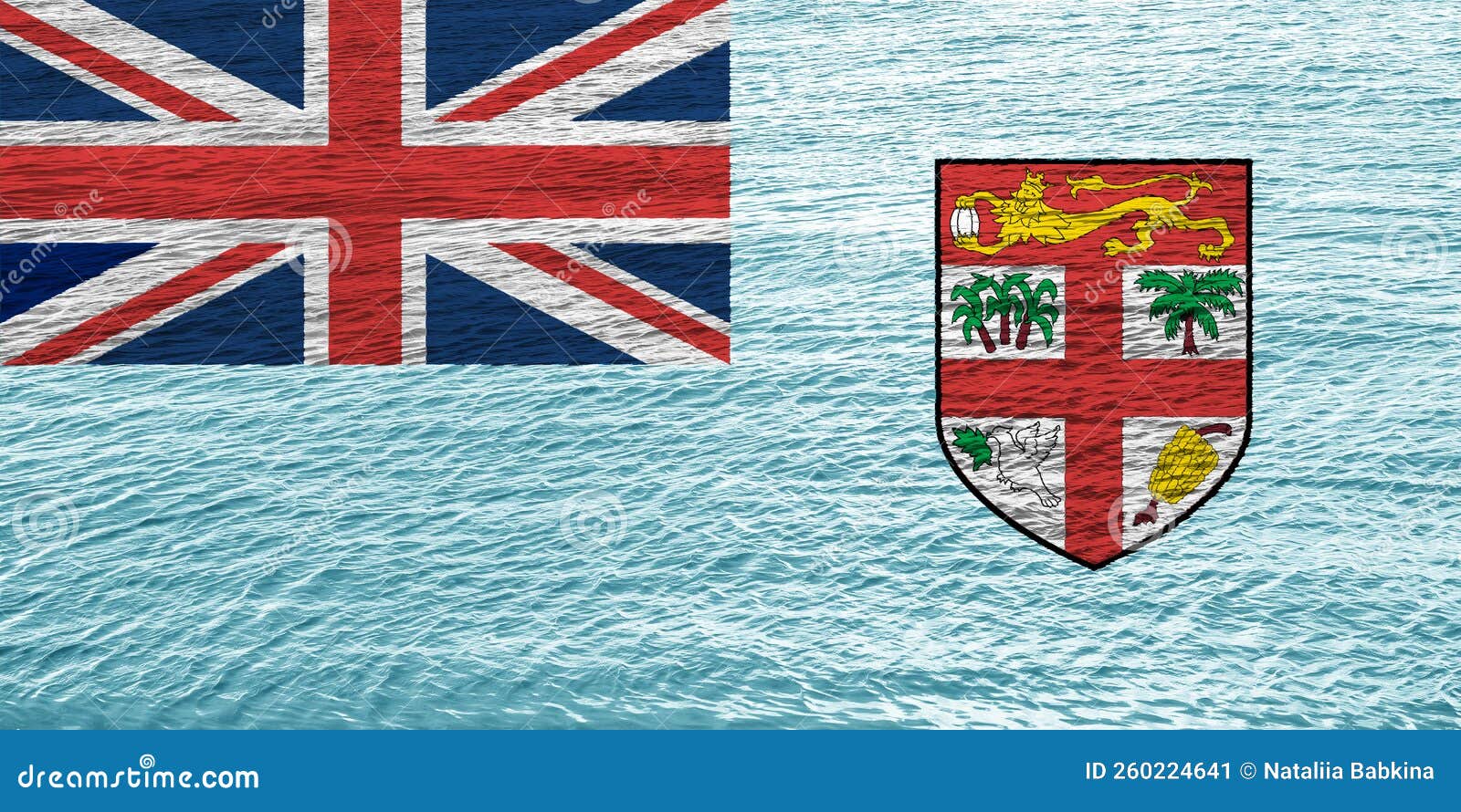 Fiji Island Flag on Texture. Concept Collage Stock Image - Image of ...