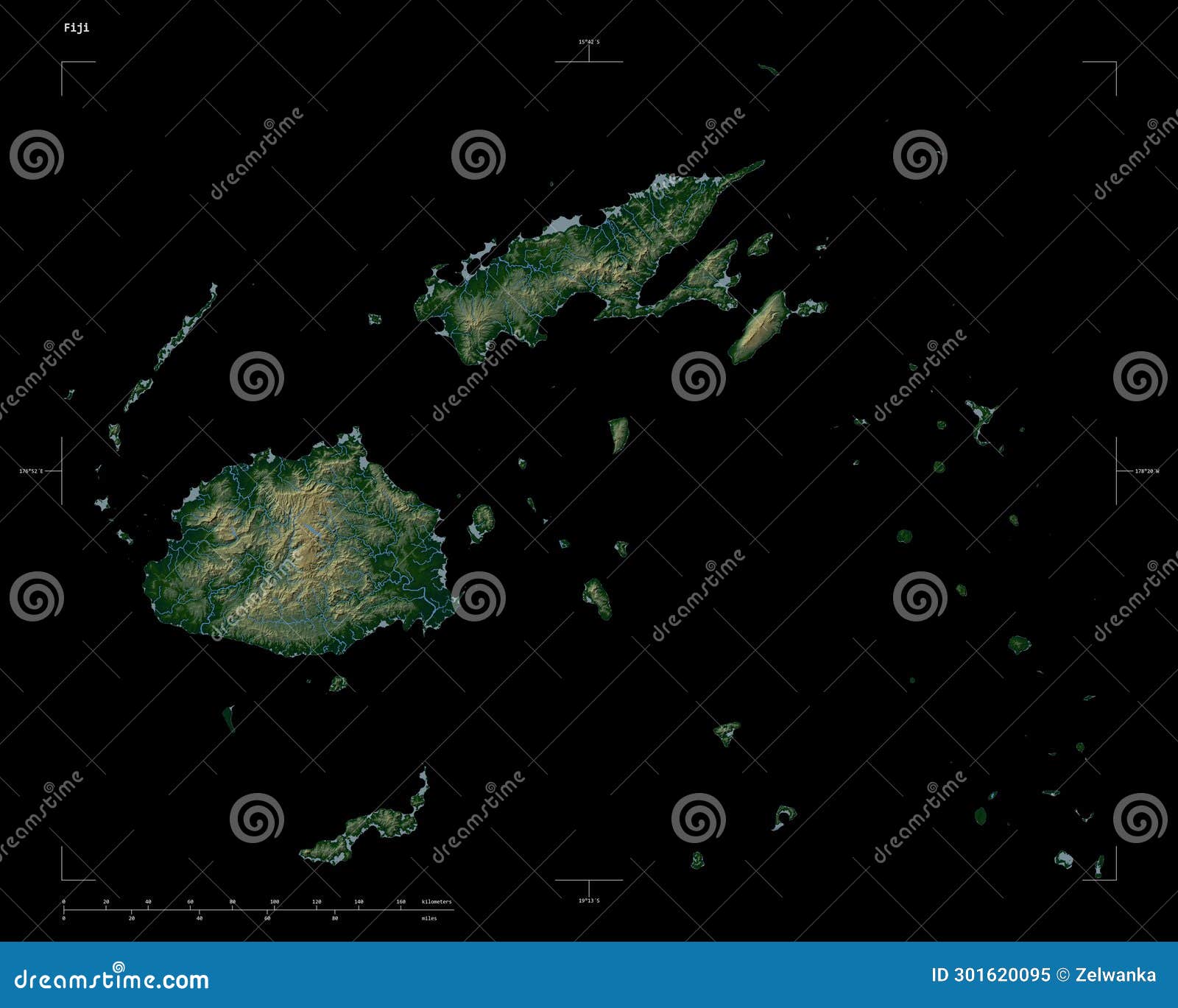 Fiji Shape on Black. Physical Stock Illustration - Illustration of ...