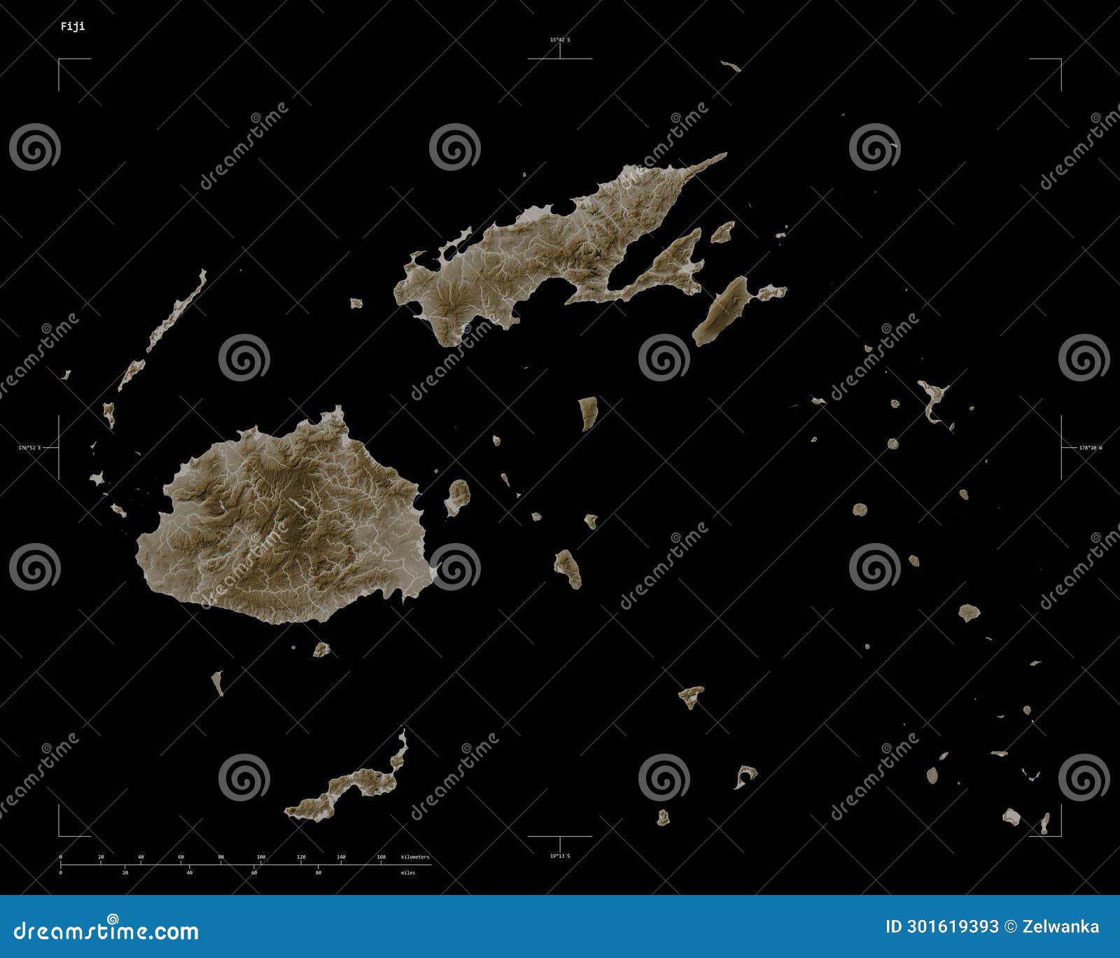 Fiji shape on black. Sepia stock illustration. Illustration of shape ...