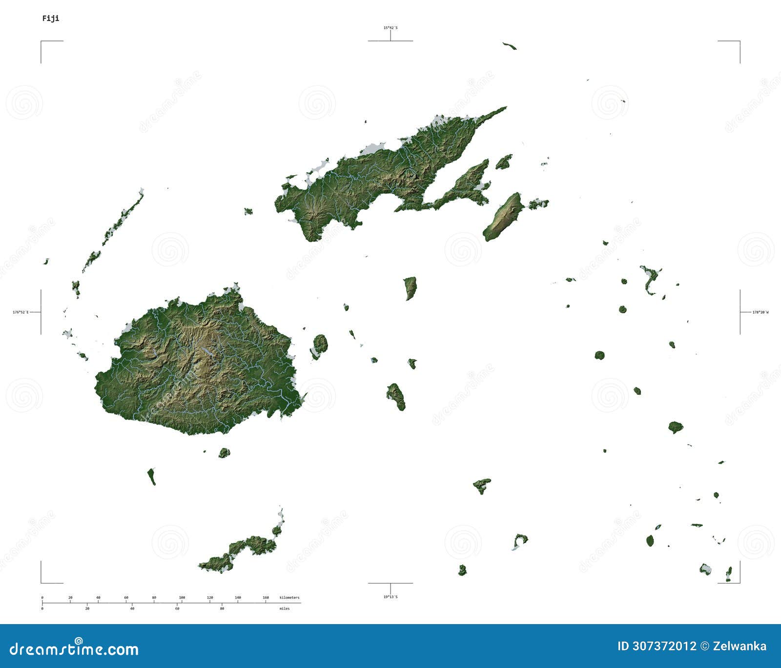 Fiji shape on white. Pale stock illustration. Illustration of geography ...