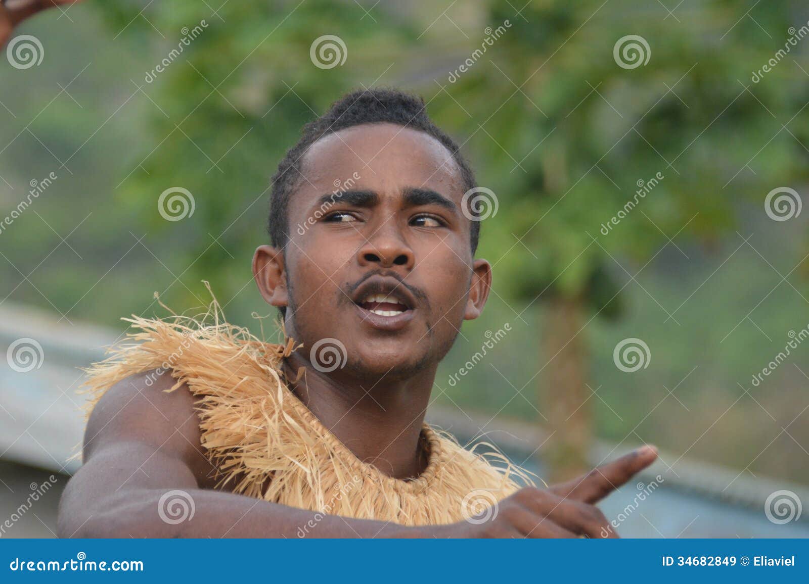 Fijian dancer editorial stock image. Image of expression - 34682849