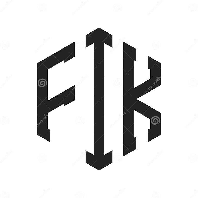 FIK Logo Design. Initial Letter FIK Monogram Logo Using Hexagon Shape ...