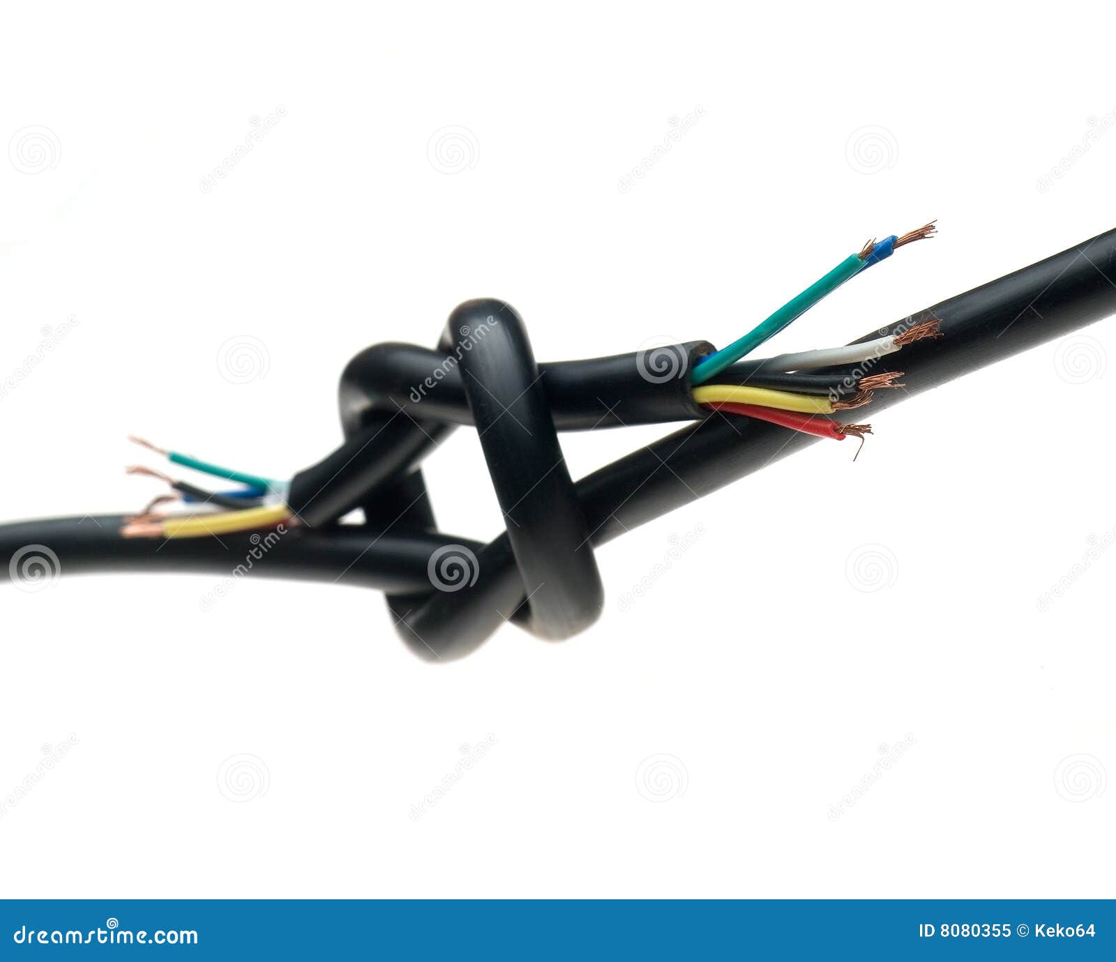 Fil électrique image stock. Image du networking, noeud - 8080355