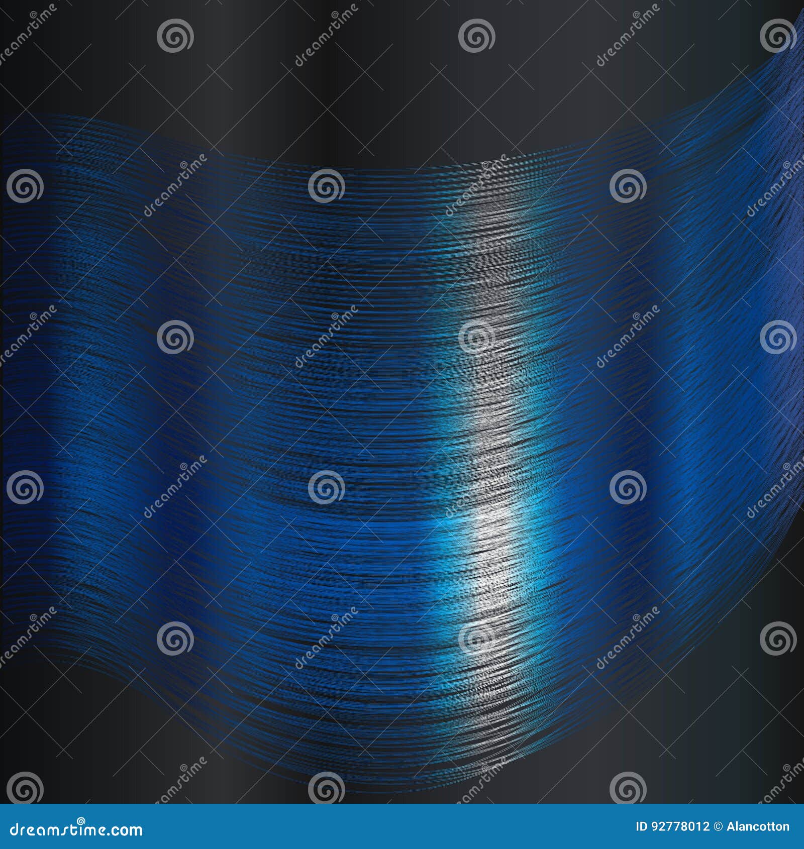 Fil bleu fin illustration de vecteur. Illustration du cheveu - 92778012