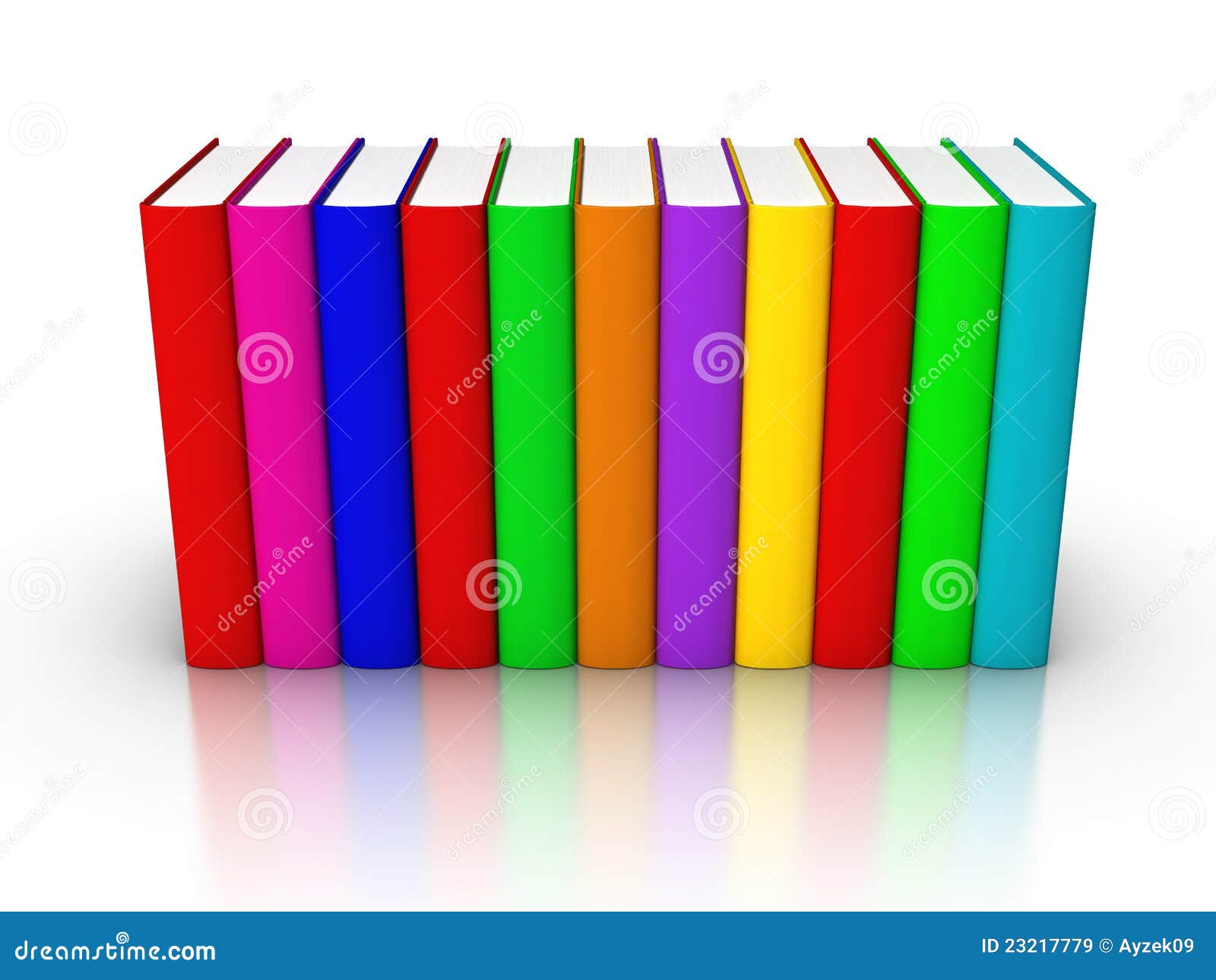 Fila de libros coloridos stock de ilustración. Ilustración de coloreado ...