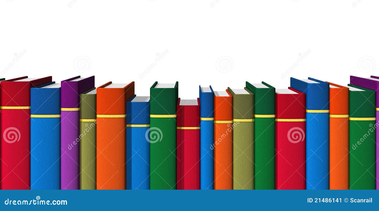 Fila De Los Libros Del Color Stock de ilustración - Ilustración de ...