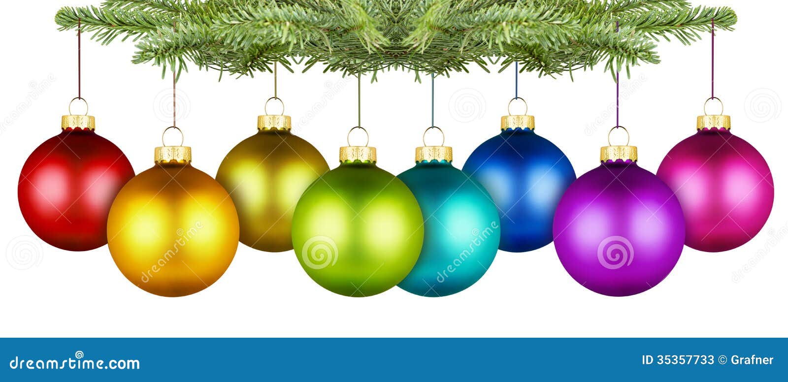 Fila delle palle di Natale immagine stock. Immagine di vigilia - 35357733