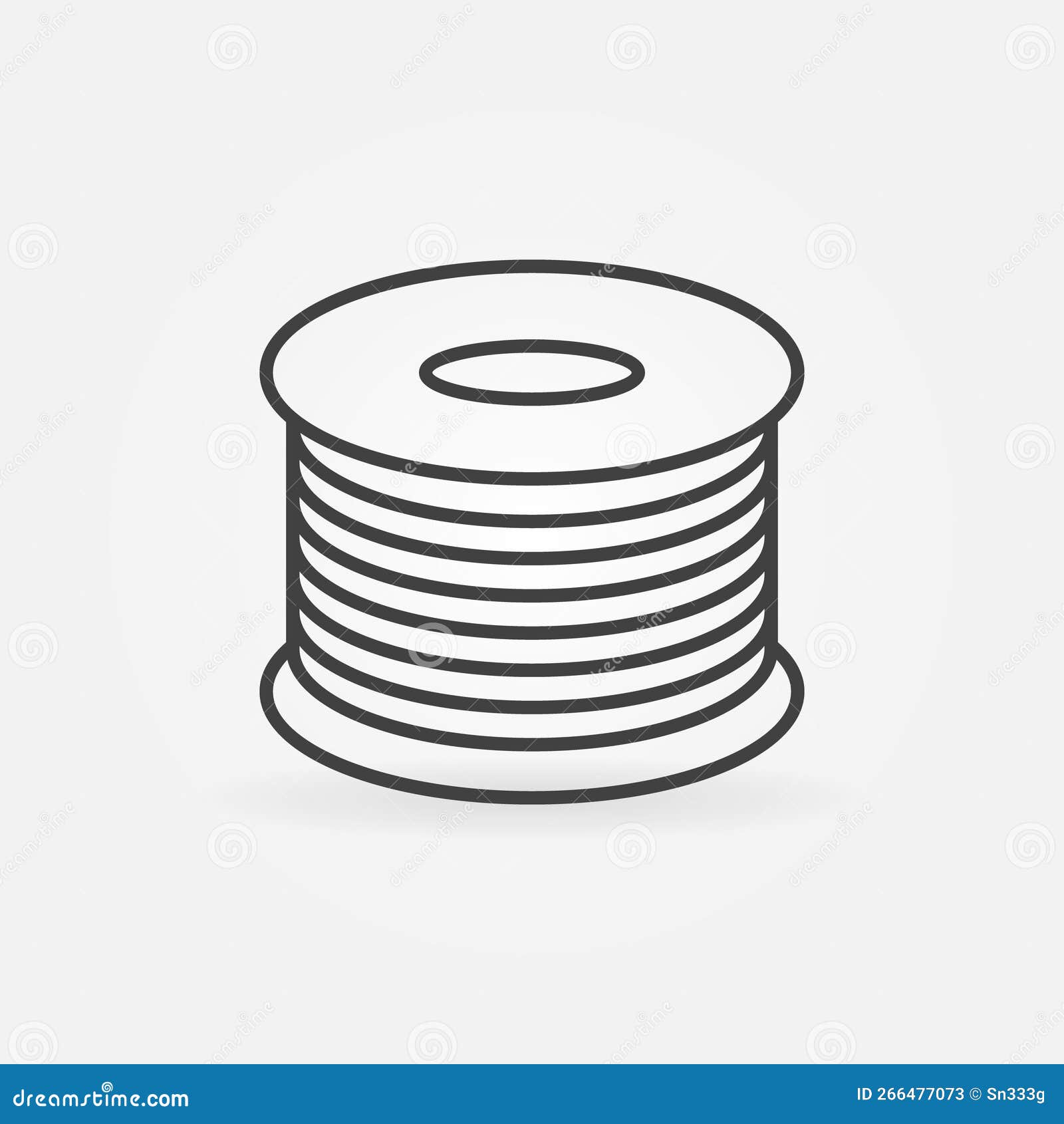 Filament for 3D Printer Vector Concept Icon in Outline Style Stock ...
