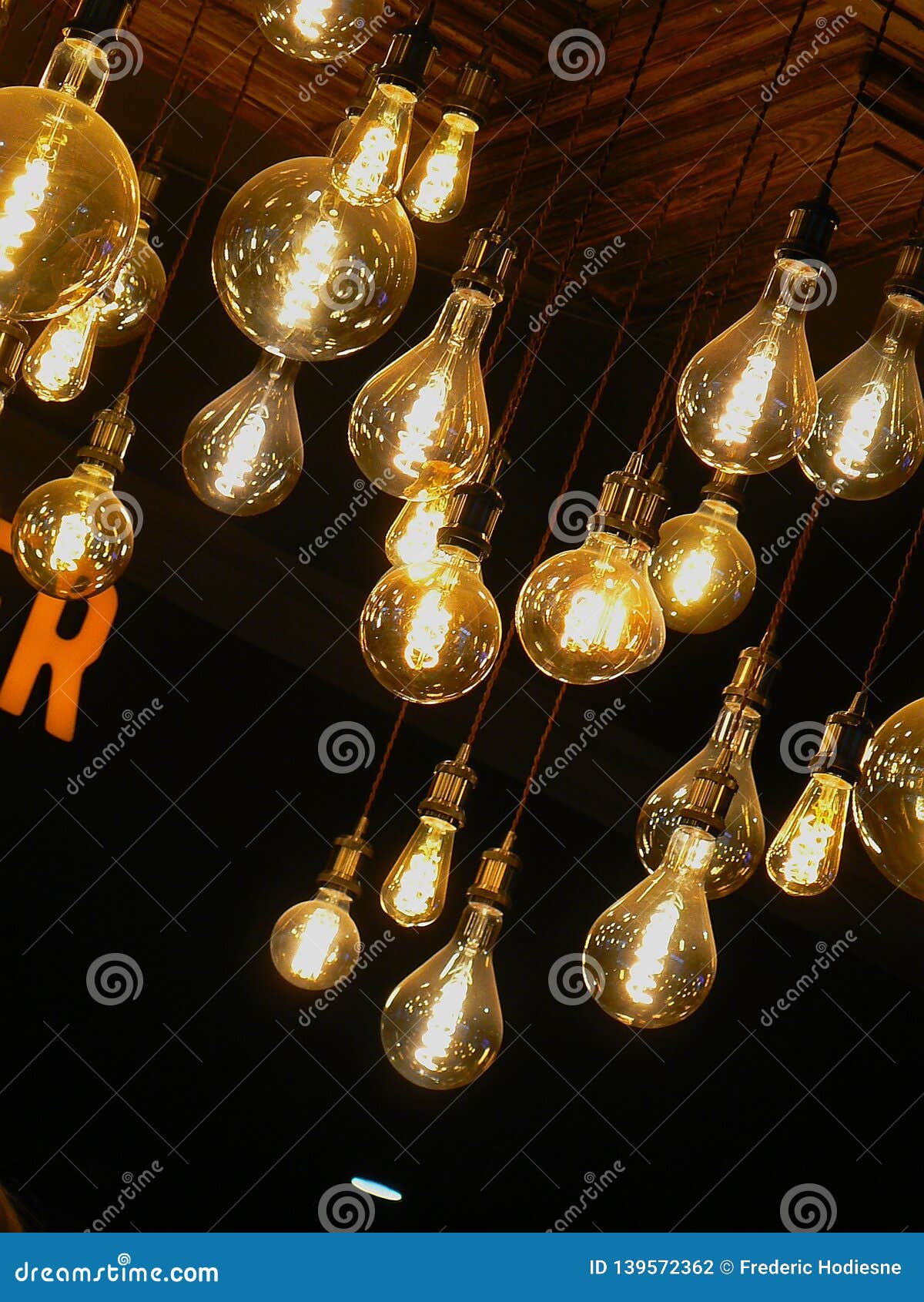 Filament decorative bulbs stock photo. Image of black - 139572362