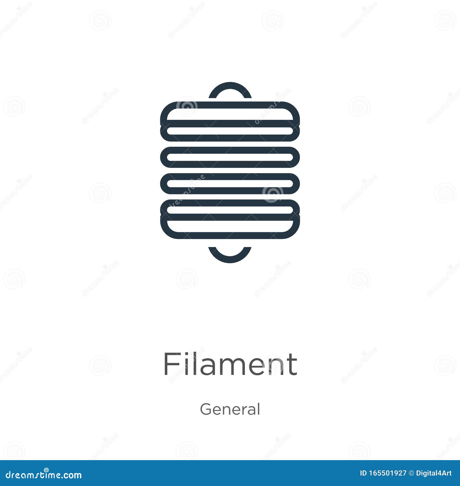 Filament Icon. Trendy Modern Flat Linear Vector Filament Icon On ...