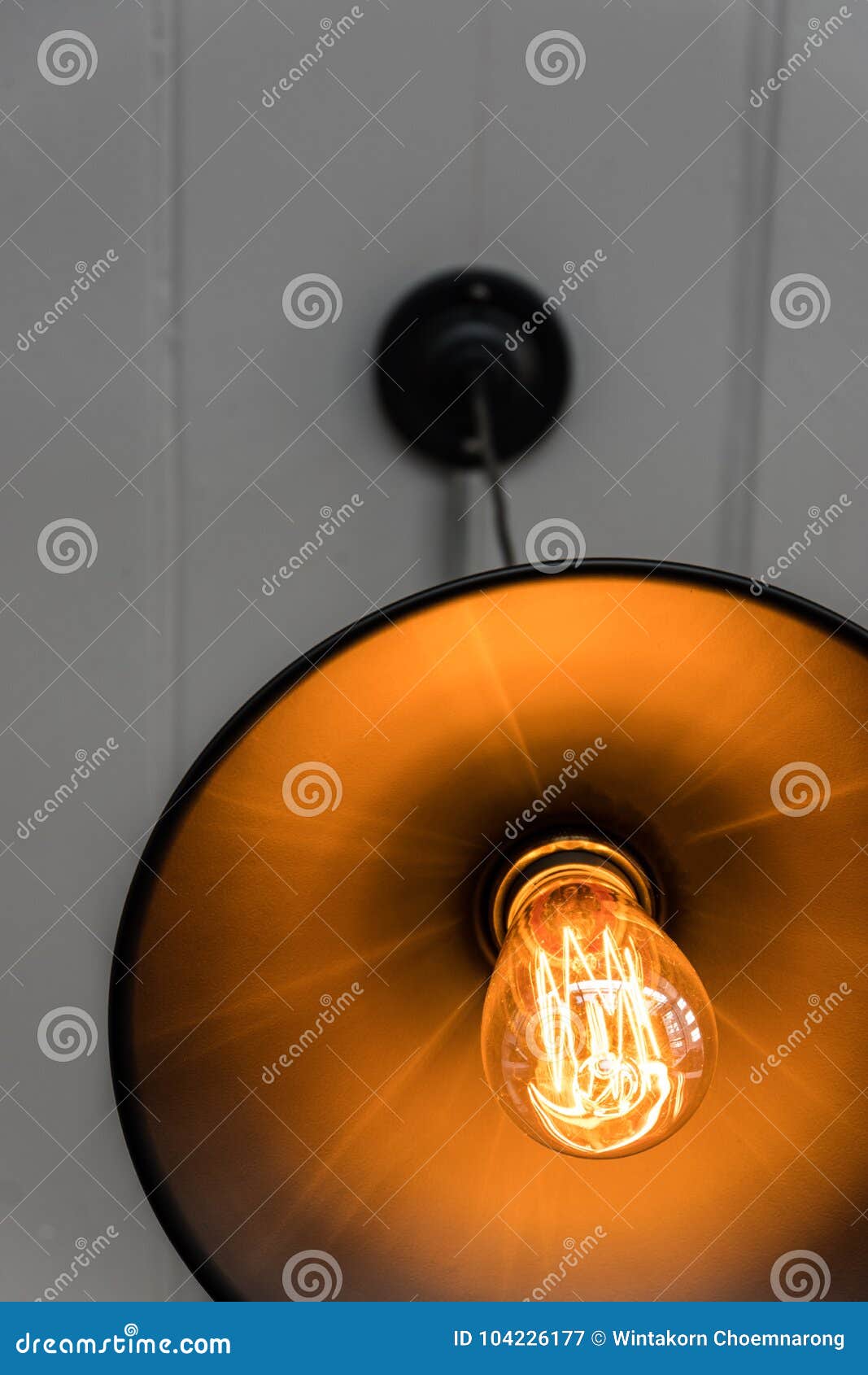 Filament Inside Warm Light Bulb Stock Image - Image of business, bright ...