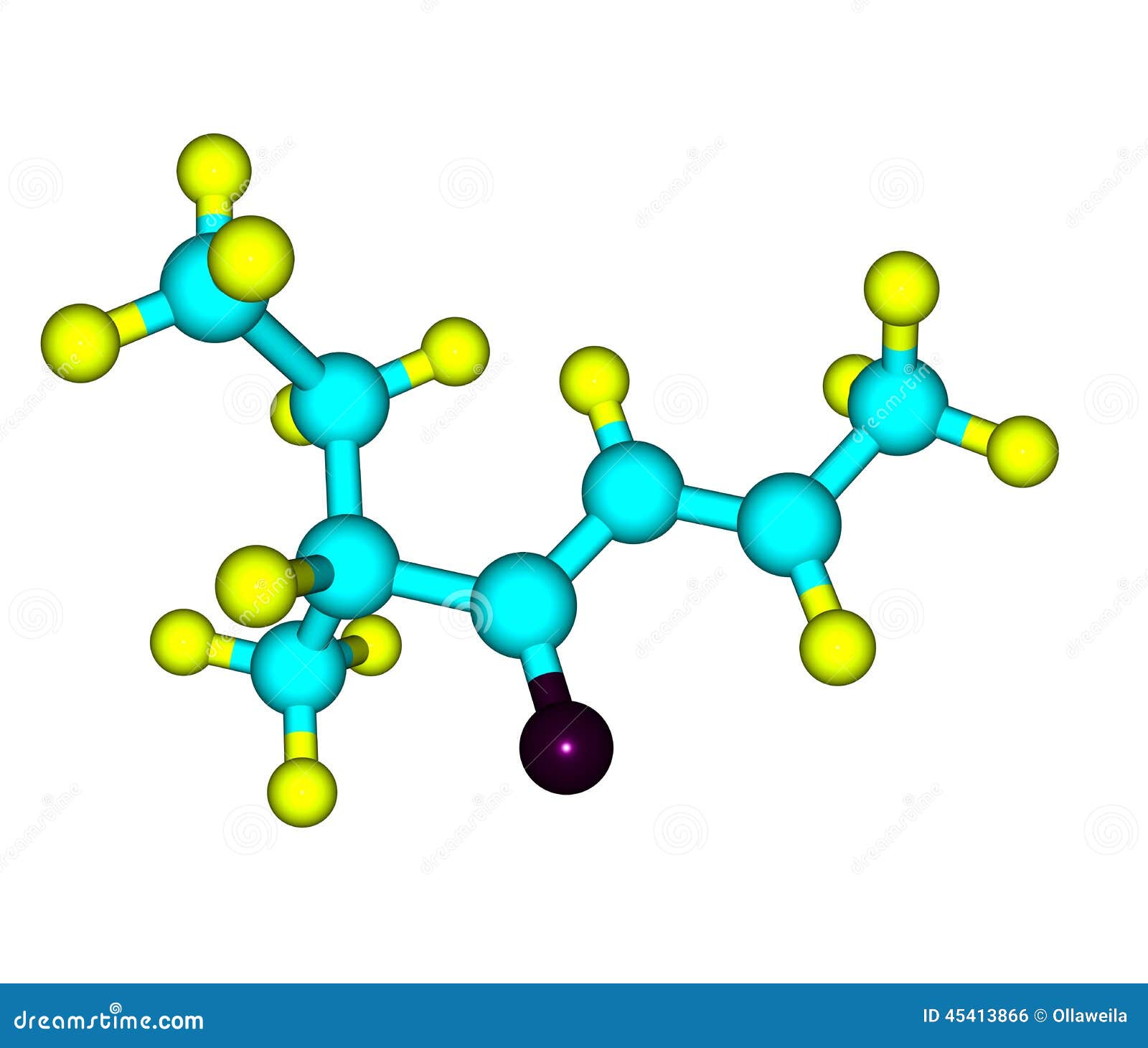 Filbertone Molecule Isolated on White Stock Illustration - Illustration ...