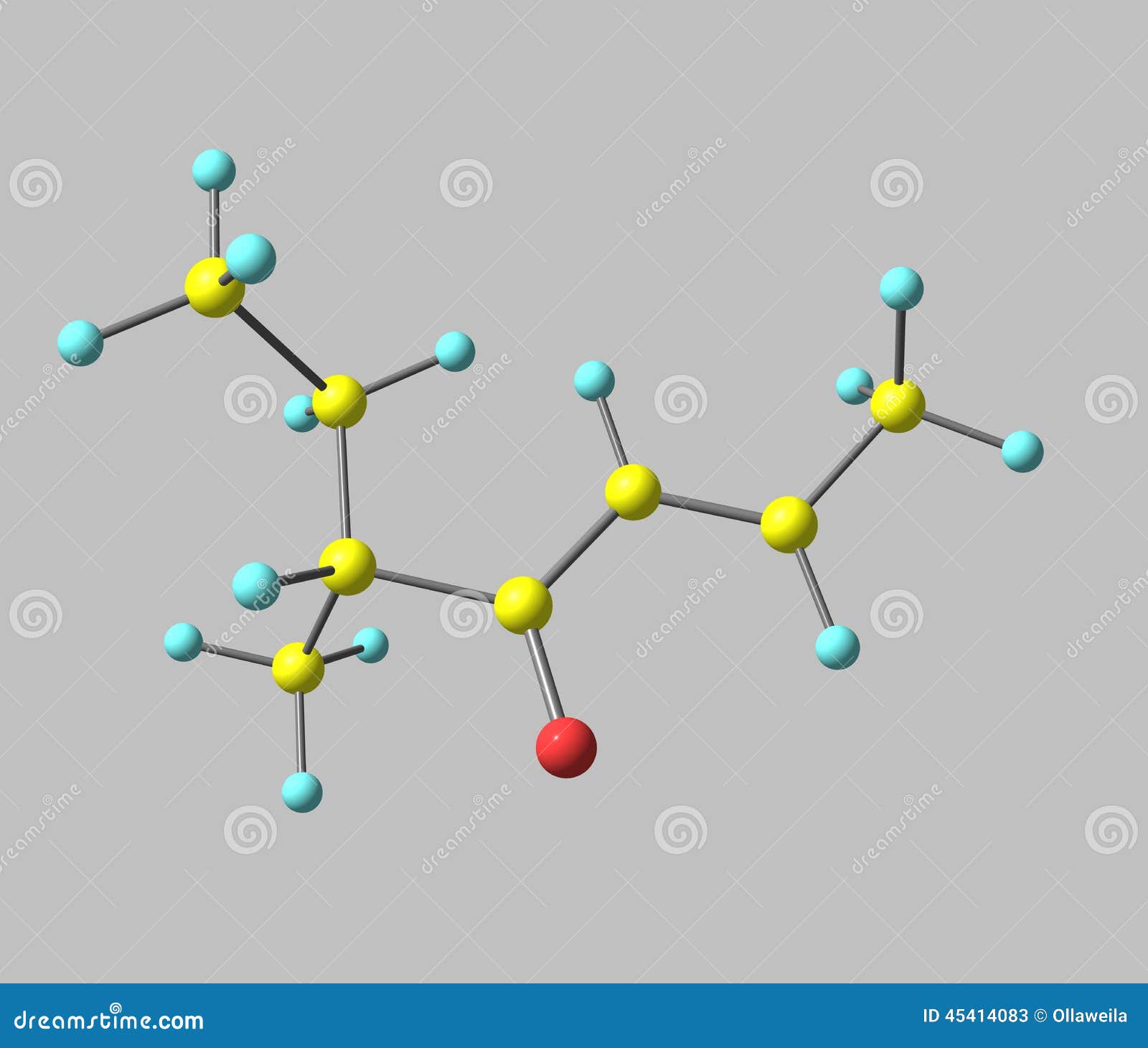Filbertone Molecule Isolated on White Stock Illustration - Illustration ...