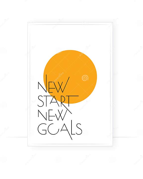 New Start New Goals, Vector Stock Vector - Illustration of poster ...