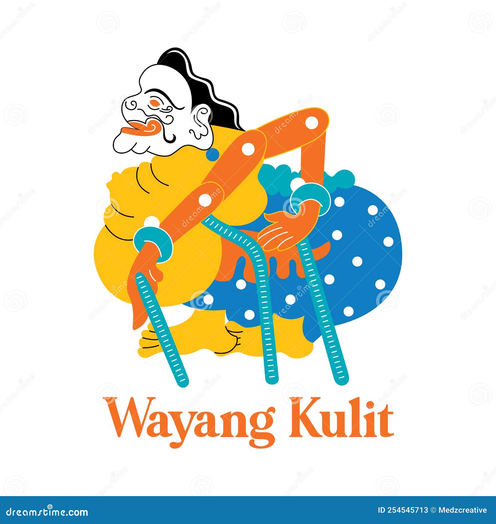 Wayang Kulit Vector Illustration Stock Vector - Illustration of hero ...