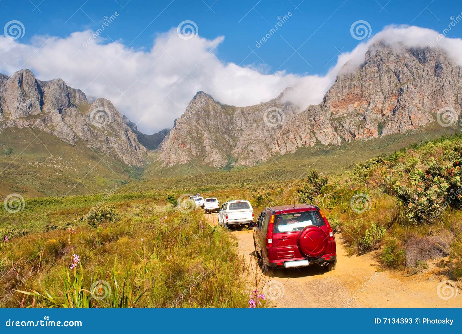 File of 4x4 Cars Driving Up Mountains Stock Image - Image of caravan ...