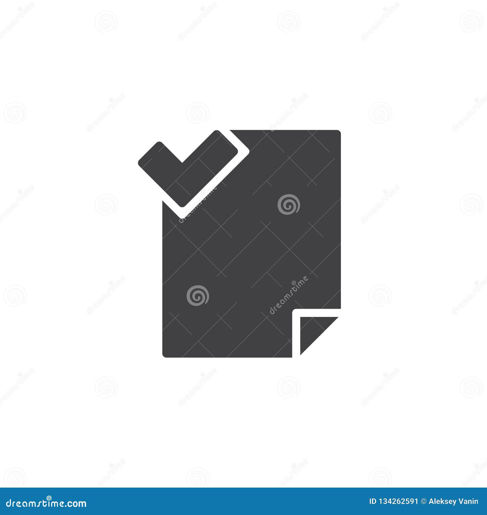 File Accepted vector icon stock vector. Illustration of mark - 134262591