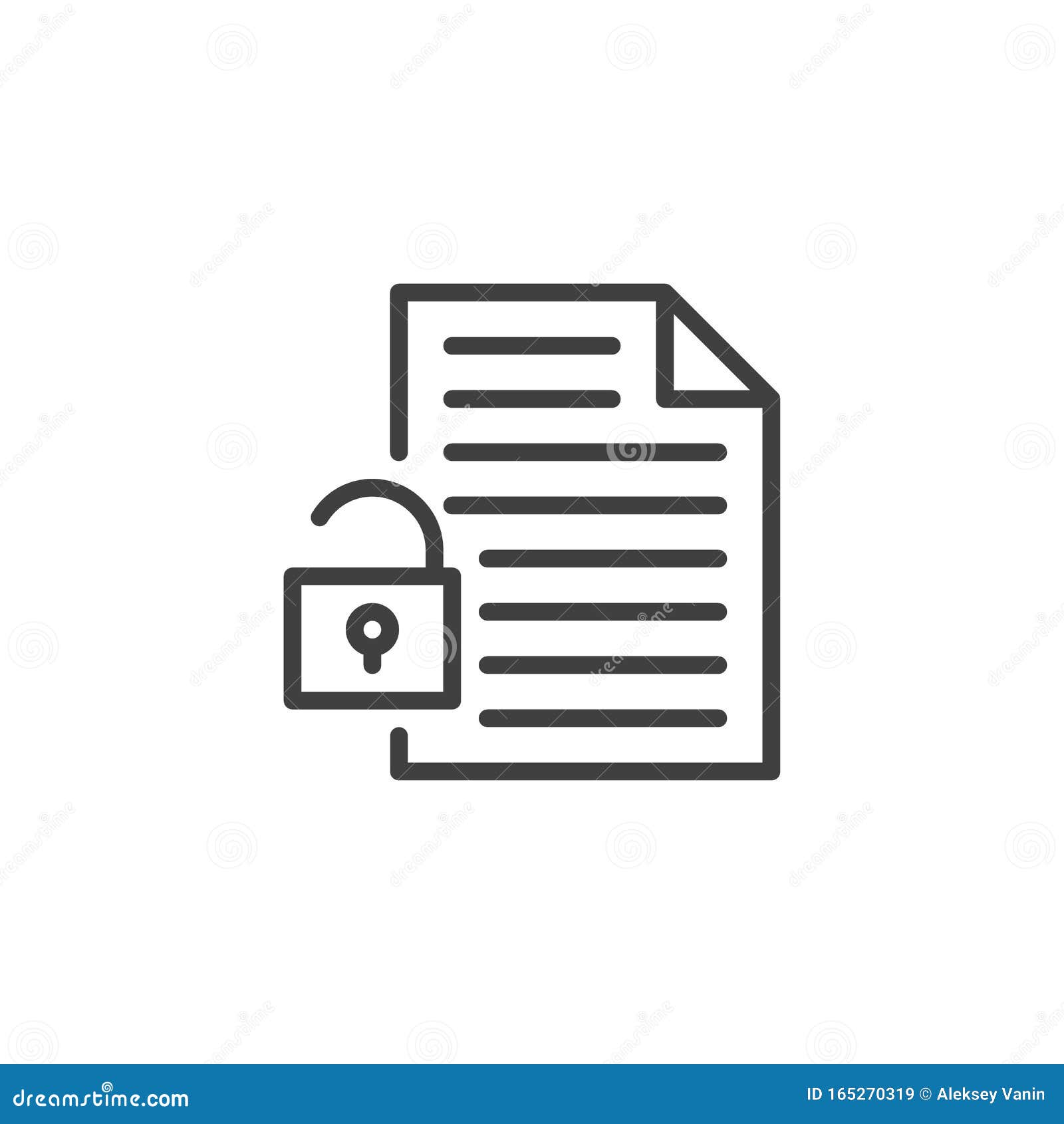 File access line icon stock vector. Illustration of document - 165270319