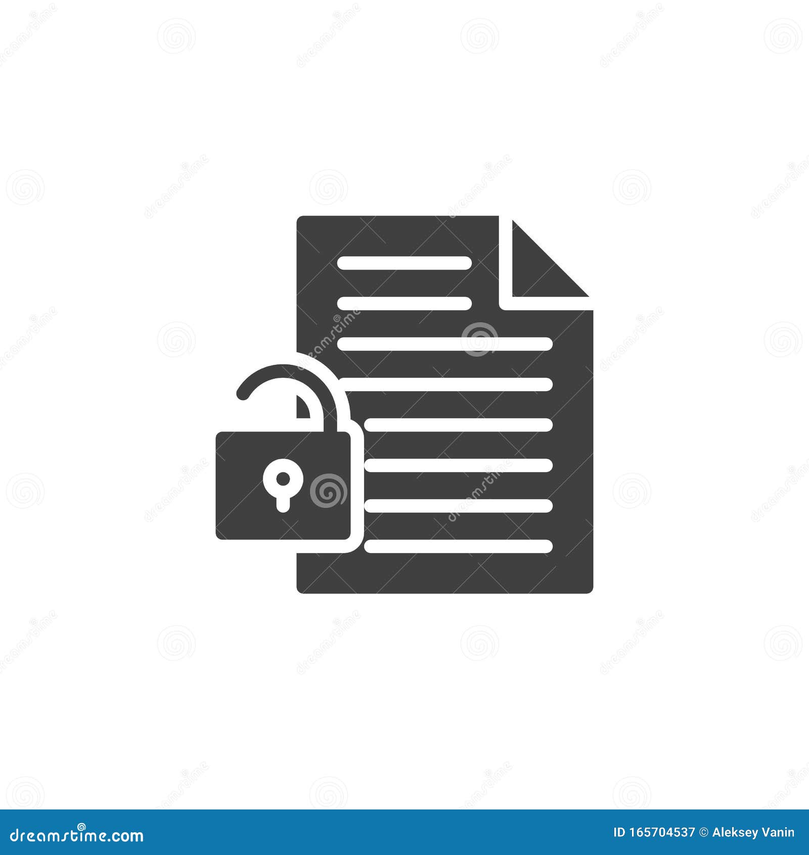 File access vector icon stock vector. Illustration of padlock - 165704537