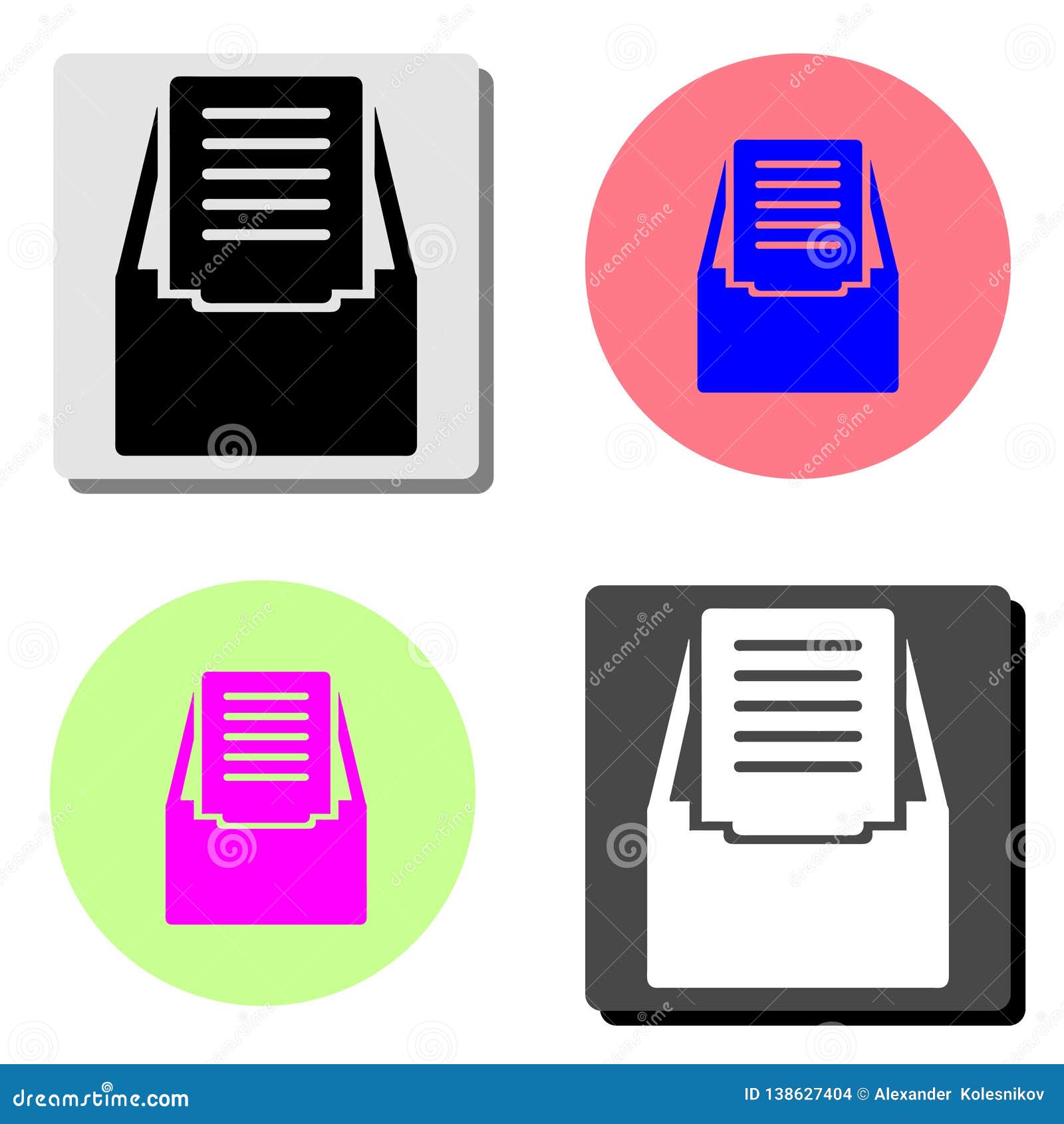 File Archive. Flat Vector Icon Stock Vector - Illustration of beauty ...