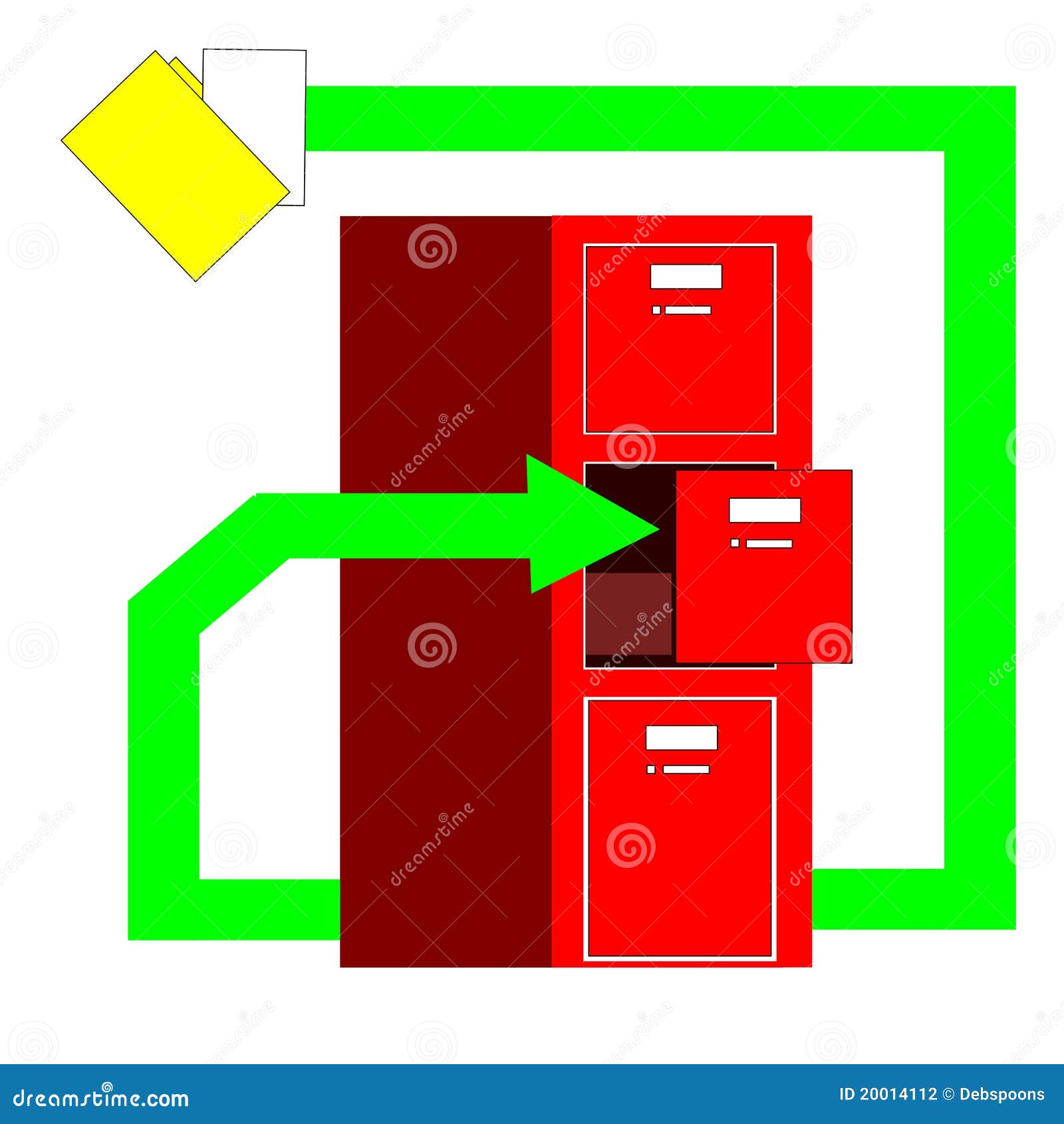 File it with arrow stock vector. Illustration of paper - 20014112