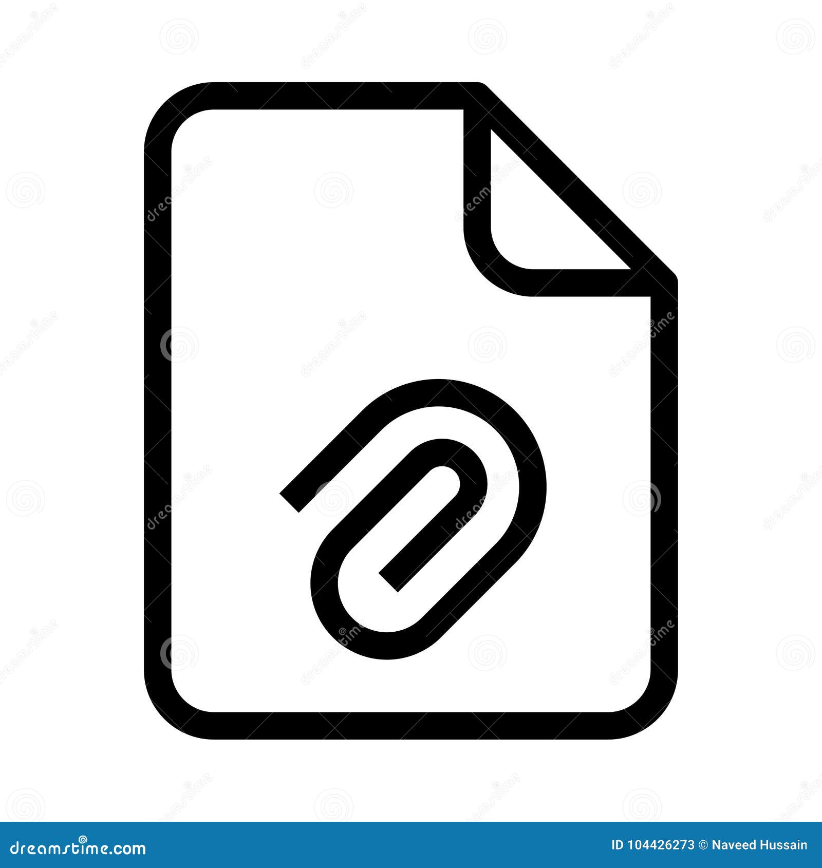 File Attach Line VECTOR Icon Stock Illustration - Illustration of ...