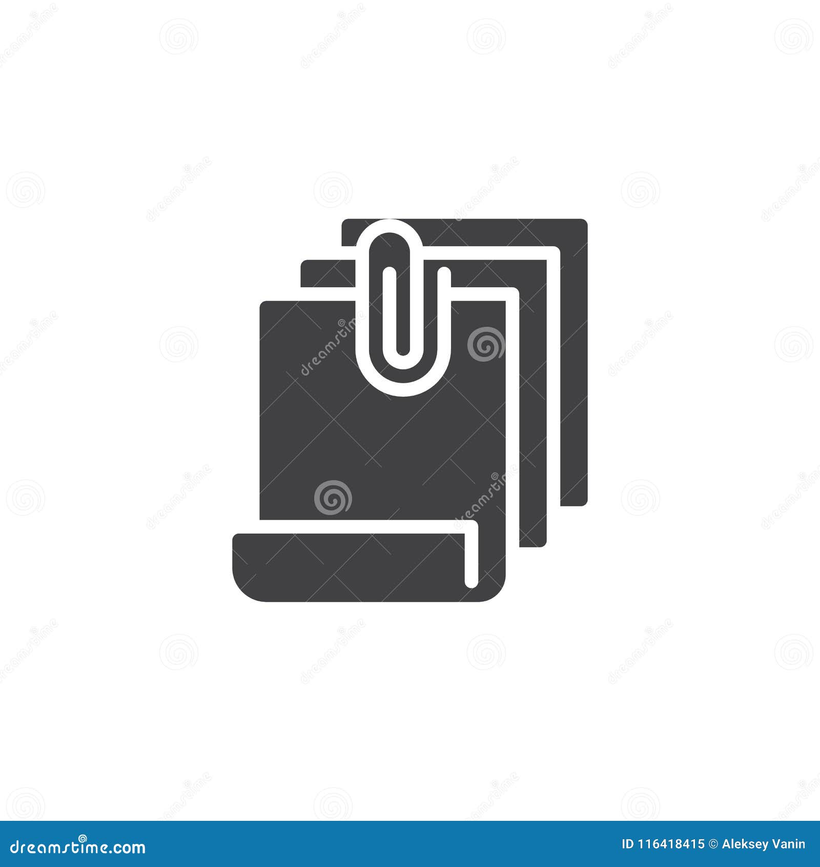 File attach vector icon stock vector. Illustration of fastener - 116418415