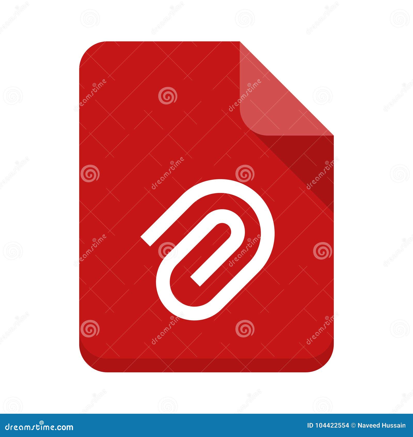 File attachment flat icon stock illustration. Illustration of icon ...