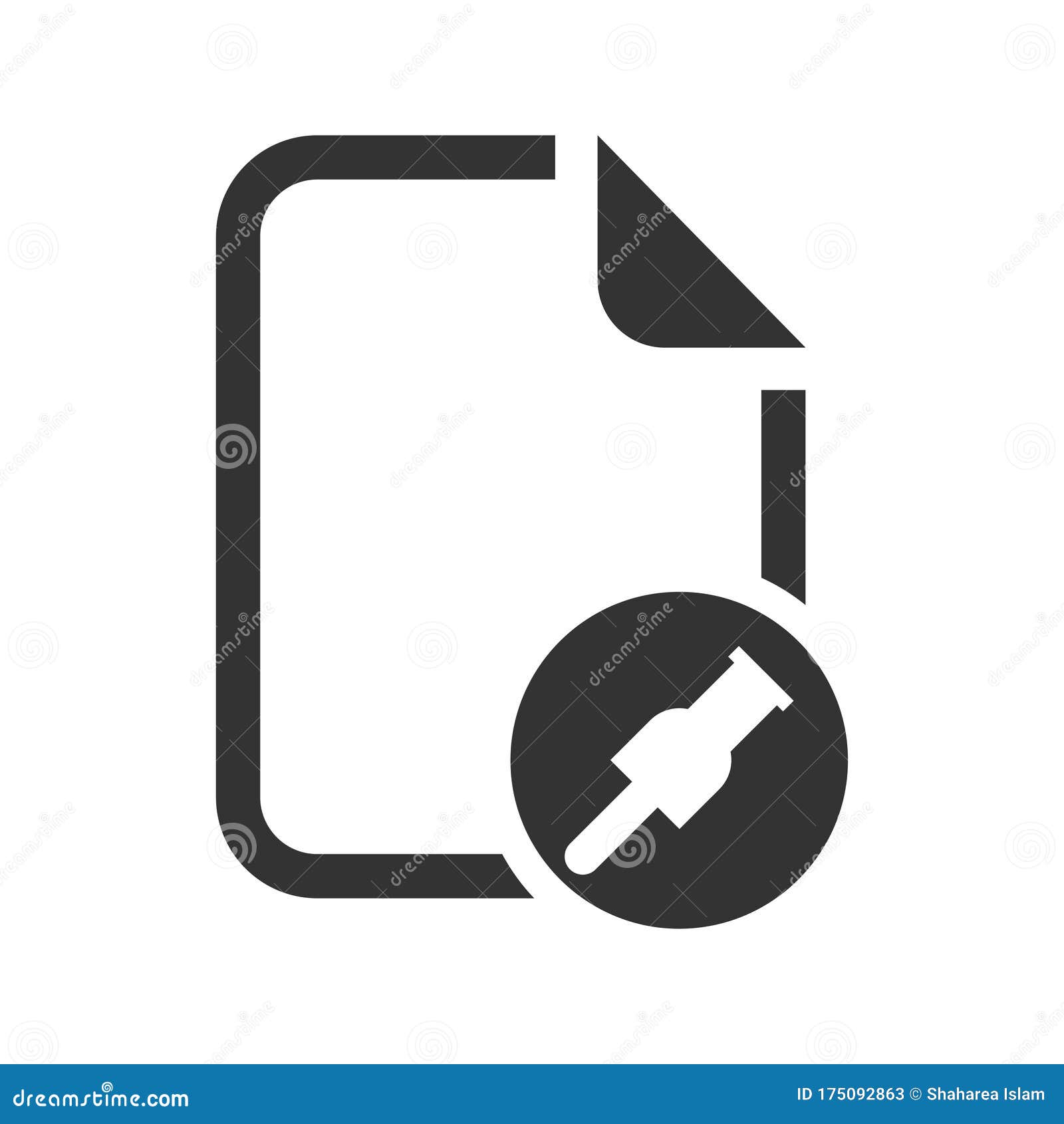 File attachment icon stock vector. Illustration of symbol - 175092863