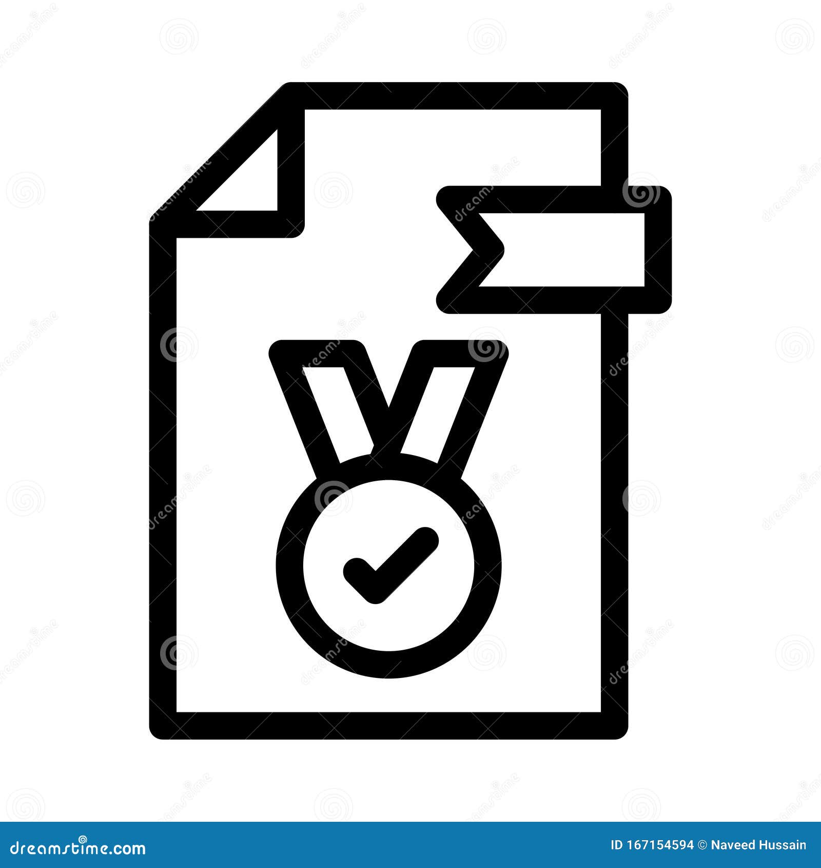 File Award Vector Thin Line Icon Stock Illustration - Illustration of ...