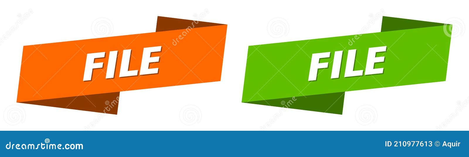 File Banner. File Ribbon Label Sign Set Stock Vector - Illustration of ...
