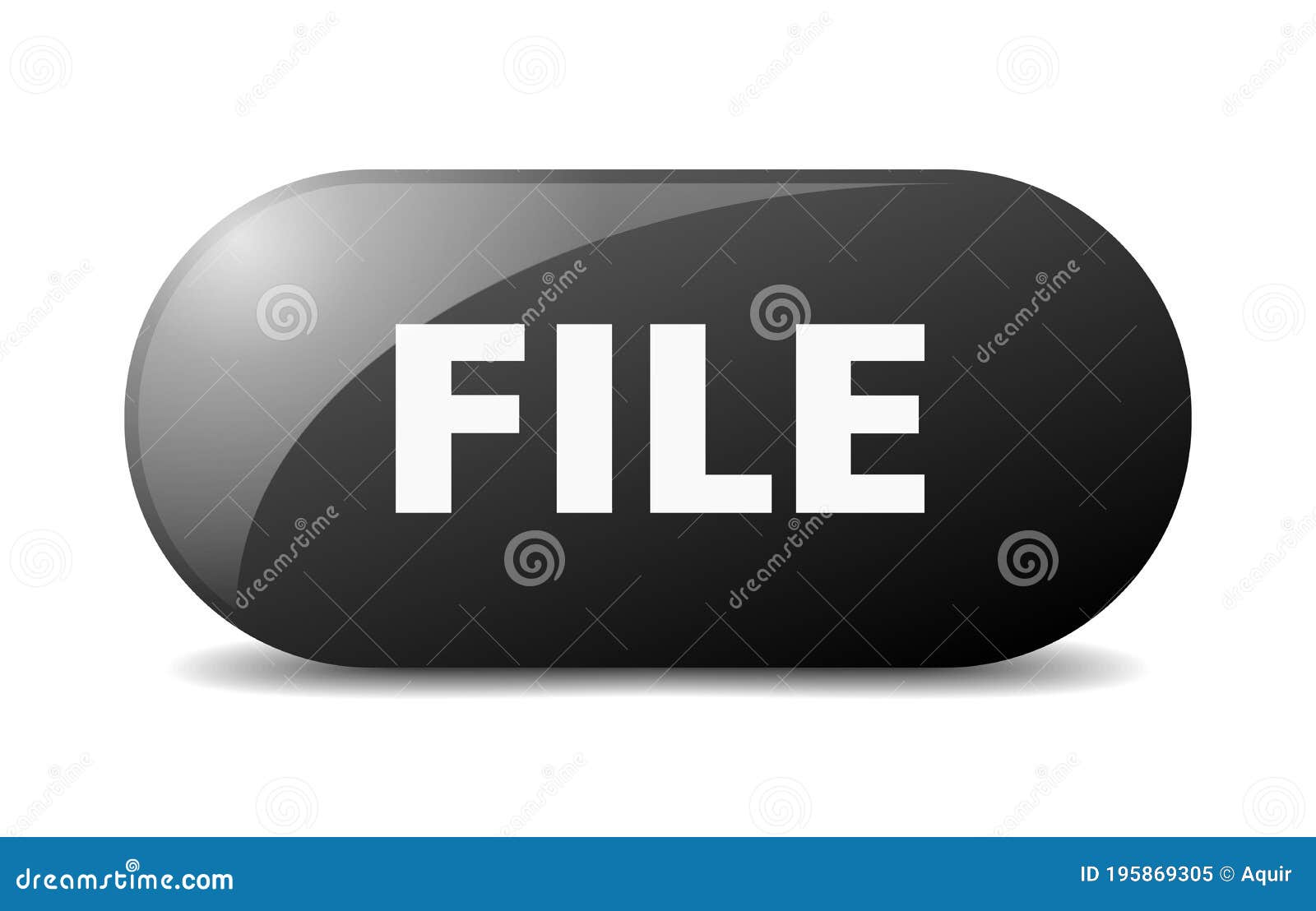 File Button. File Sign. Key. Push Button Stock Vector - Illustration of ...