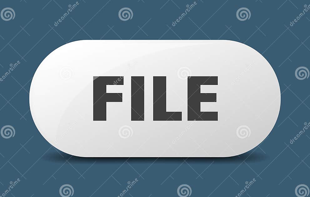 File Button. File Sign. Key. Push Button Stock Vector - Illustration of ...