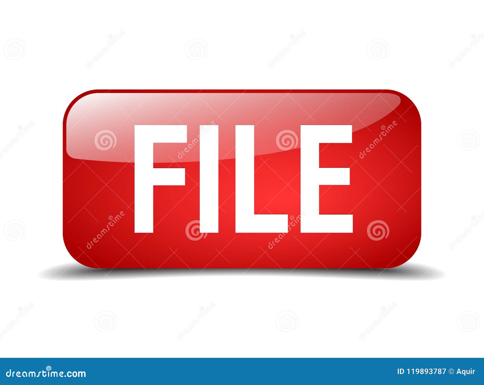 File button stock vector. Illustration of vector, square - 119893787