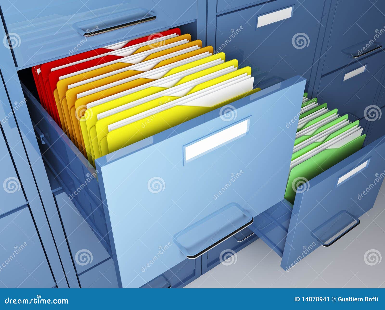 File Cabinet With Drawers For Documents, Vector Stock Illustration ...