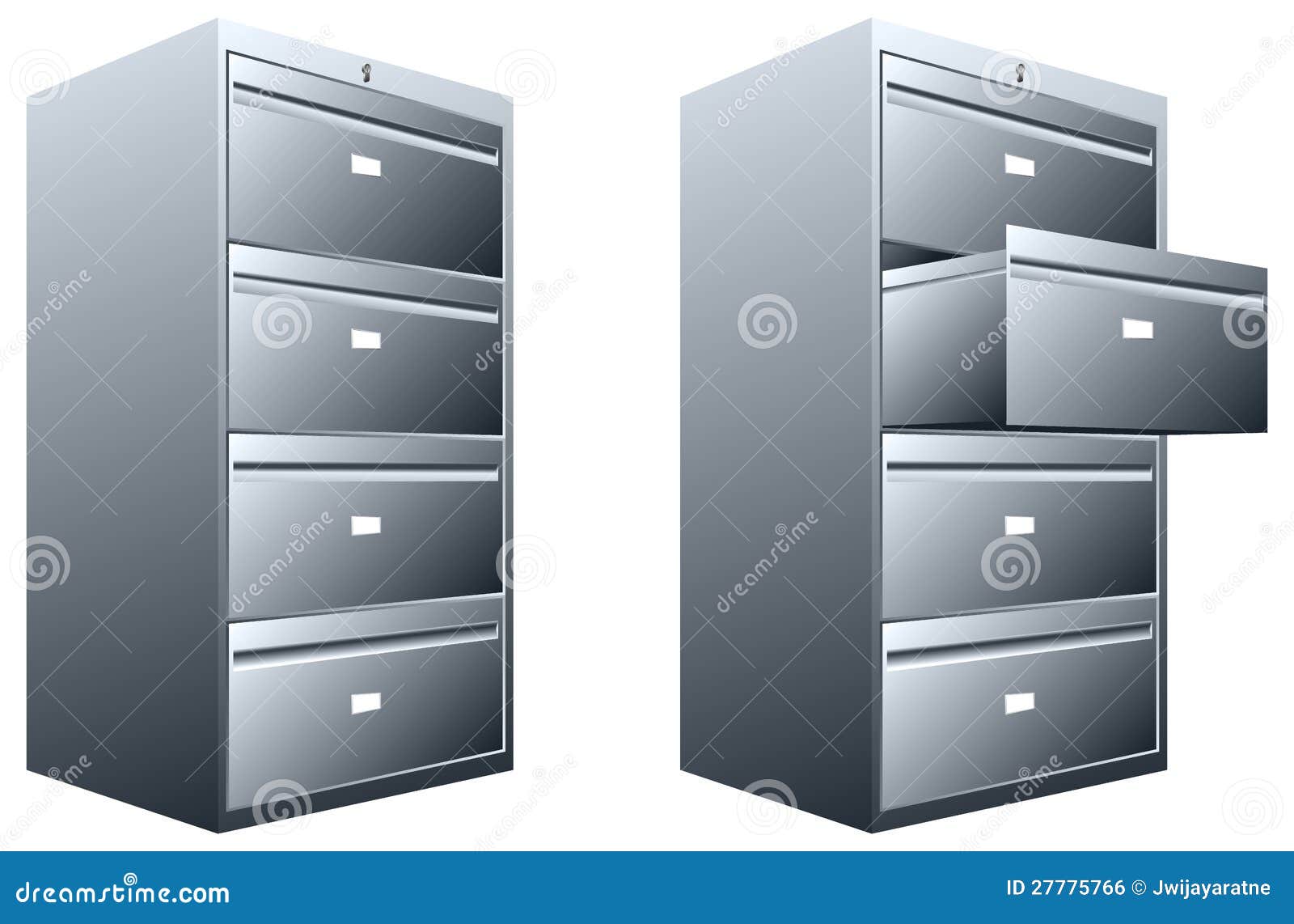 Steel file cabinet stock vector. Illustration of archives - 27775766