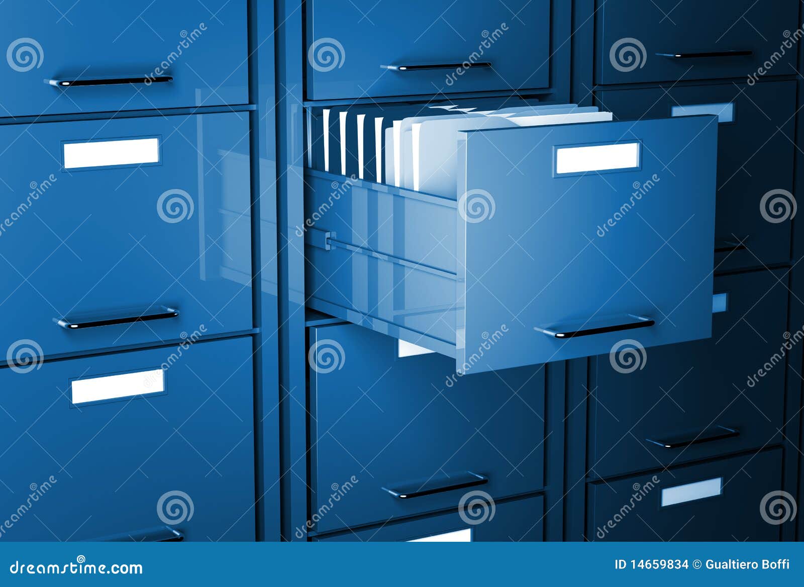 File Cabinet With Drawers For Documents, Vector Stock Illustration ...