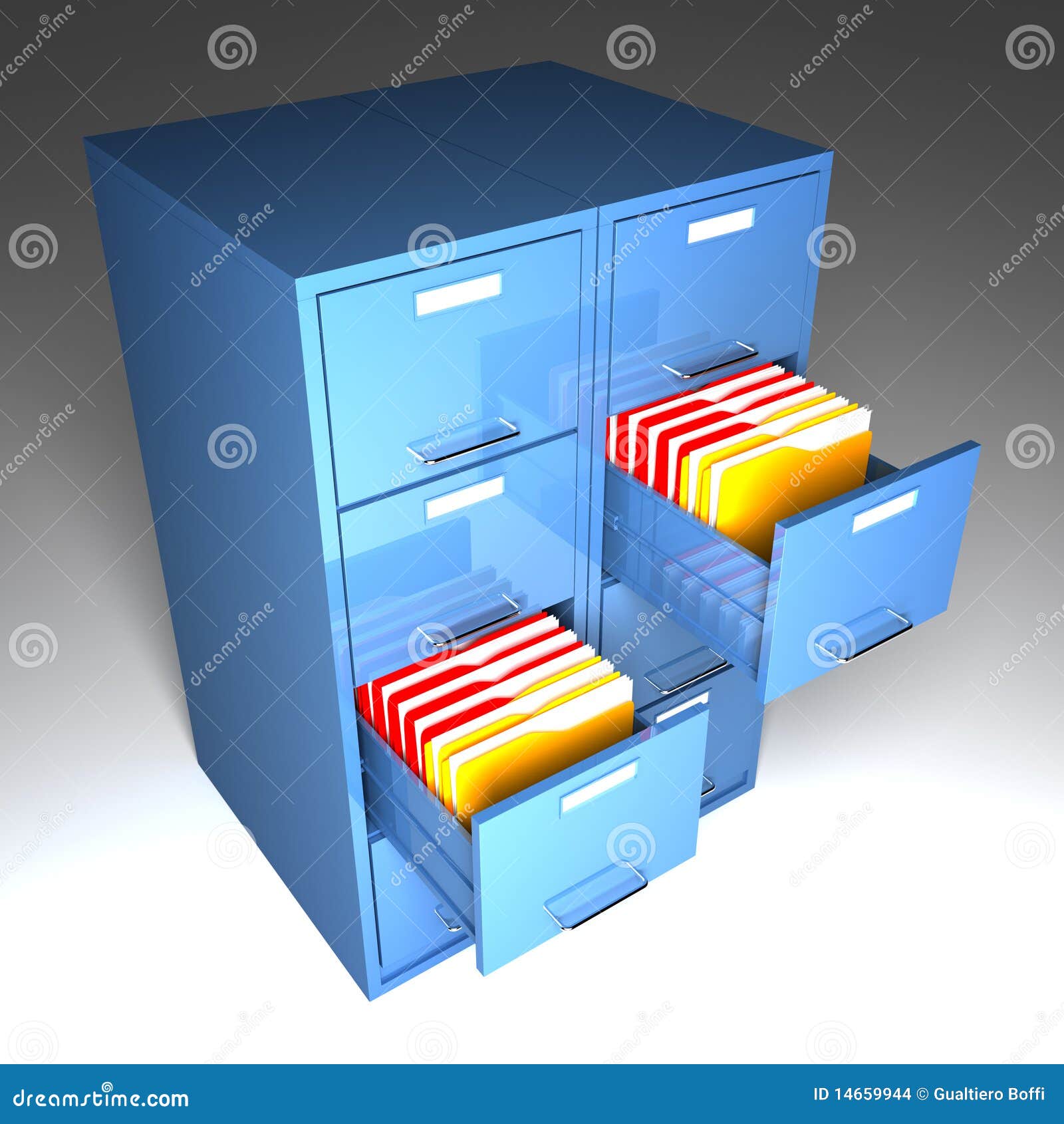File Cabinet With Drawers For Documents, Vector Stock Illustration ...