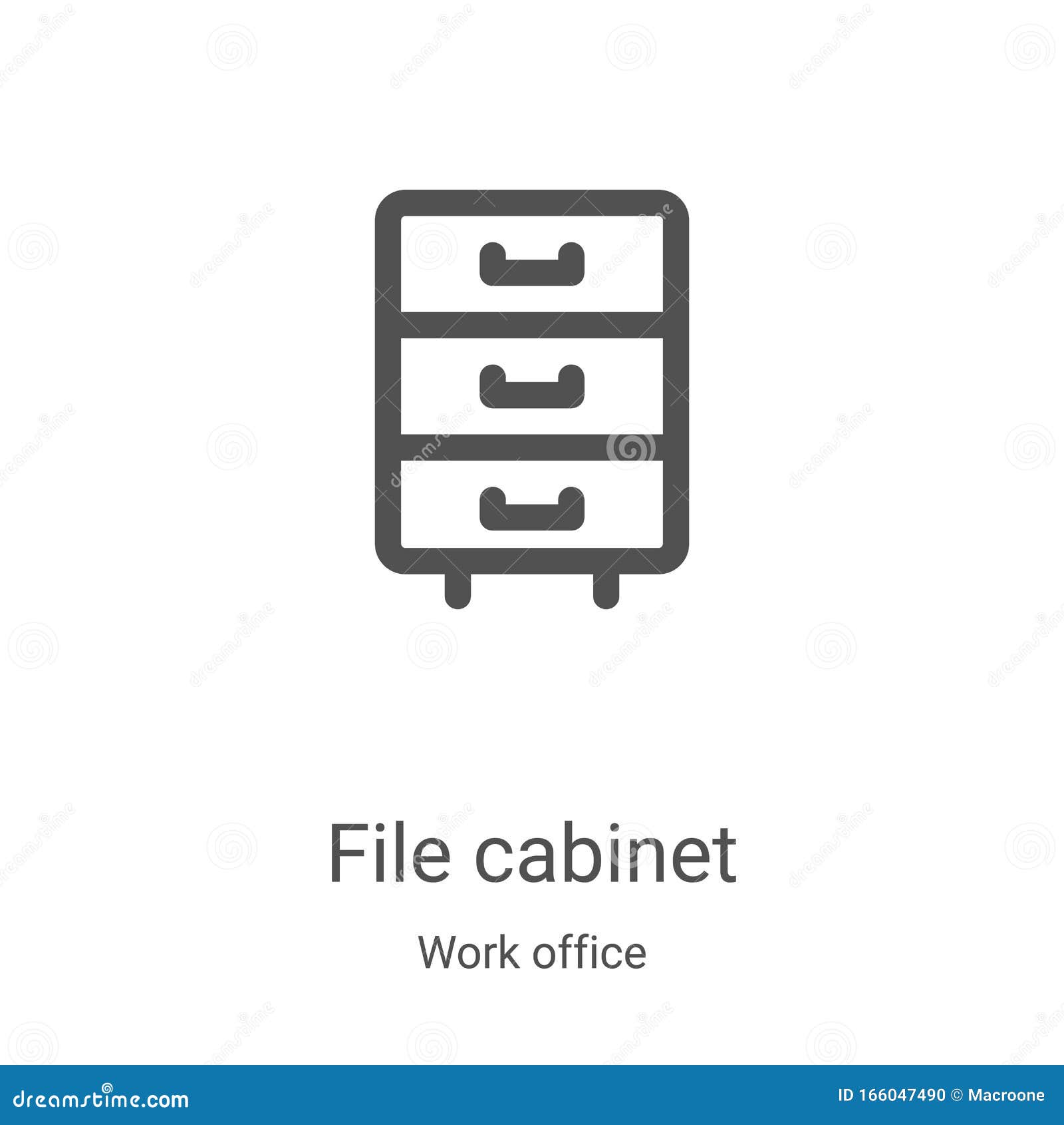File Cabinet Icon Vector from Work Office Collection. Thin Line File ...