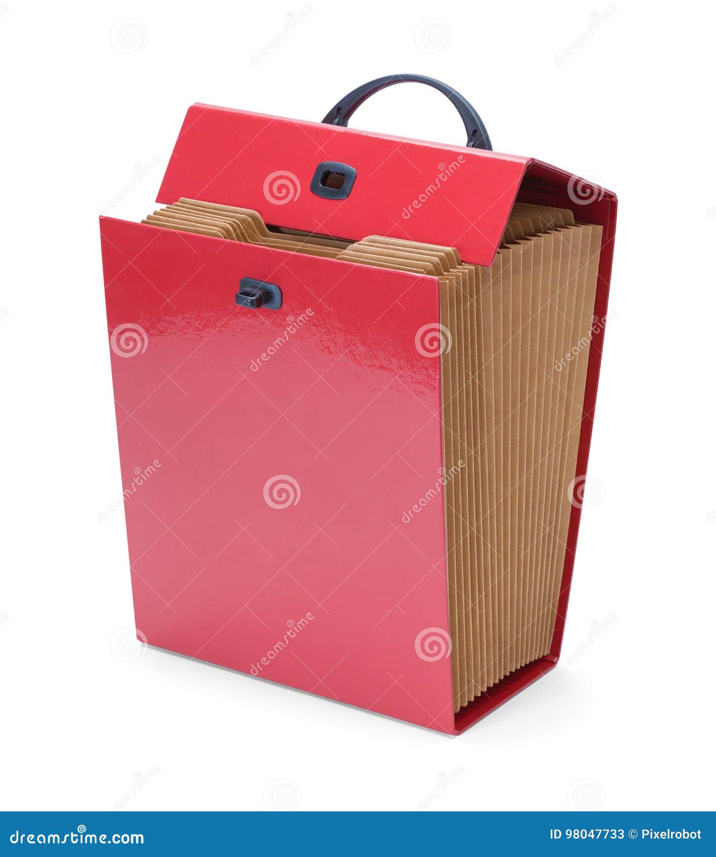 File Case Red Open stock image. Image of expandable, file - 98047733