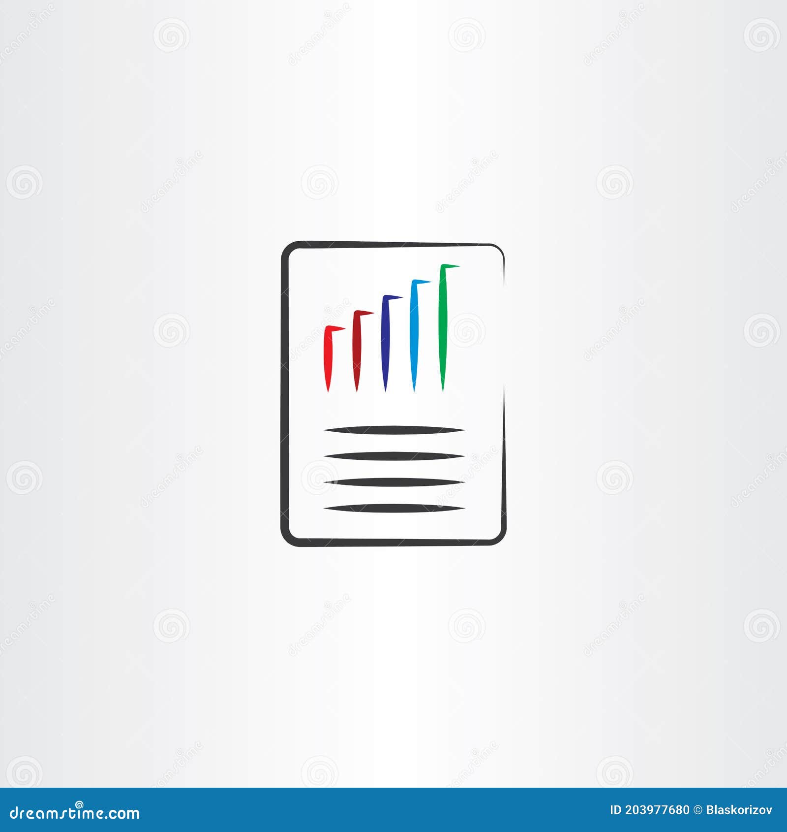 File Chart Paper Document Icon Vector Stock Vector - Illustration of ...