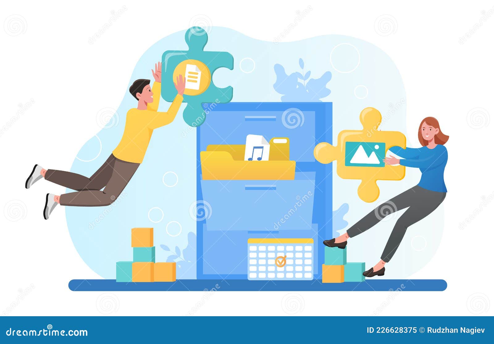 File Classification Searching Files In Database Stock Vector 2176