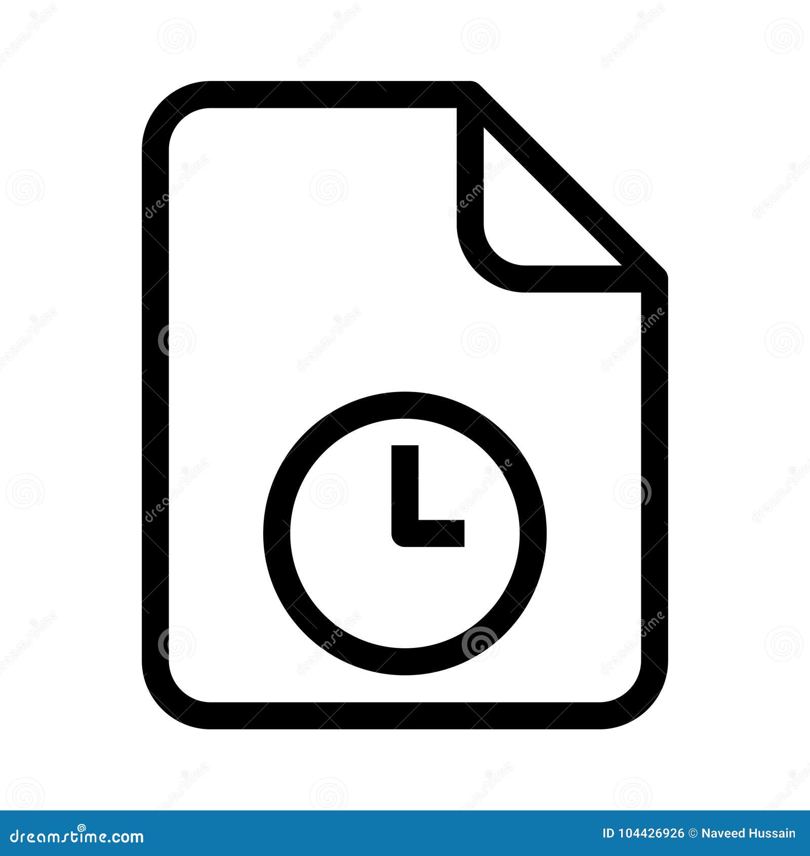 File Clock Line VECTOR Icon Stock Illustration - Illustration of ...