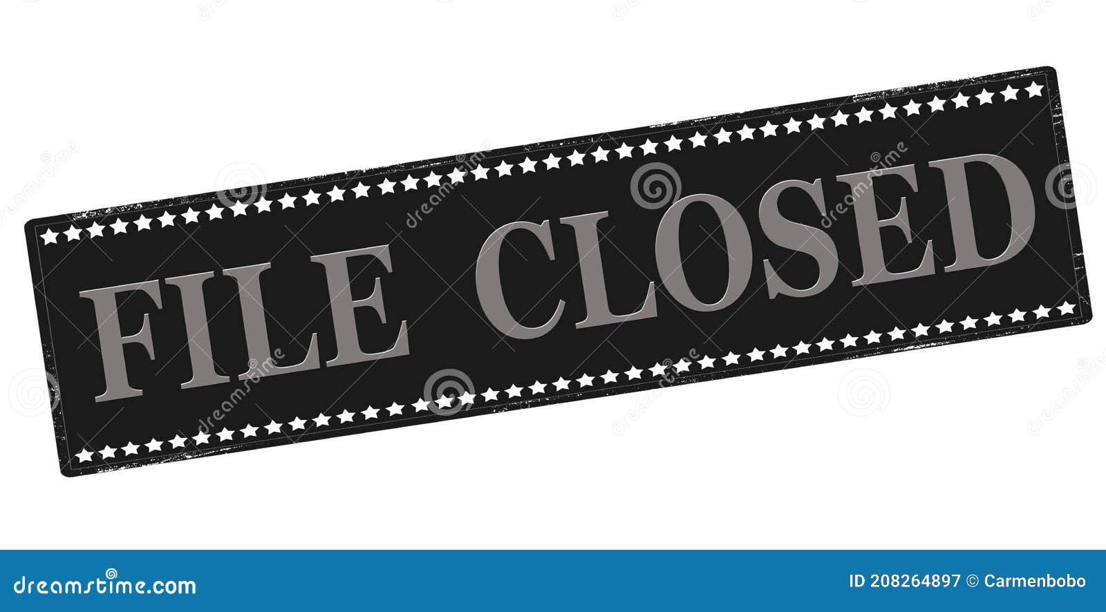 Stamp with Text File Closed Stock Illustration - Illustration of text ...