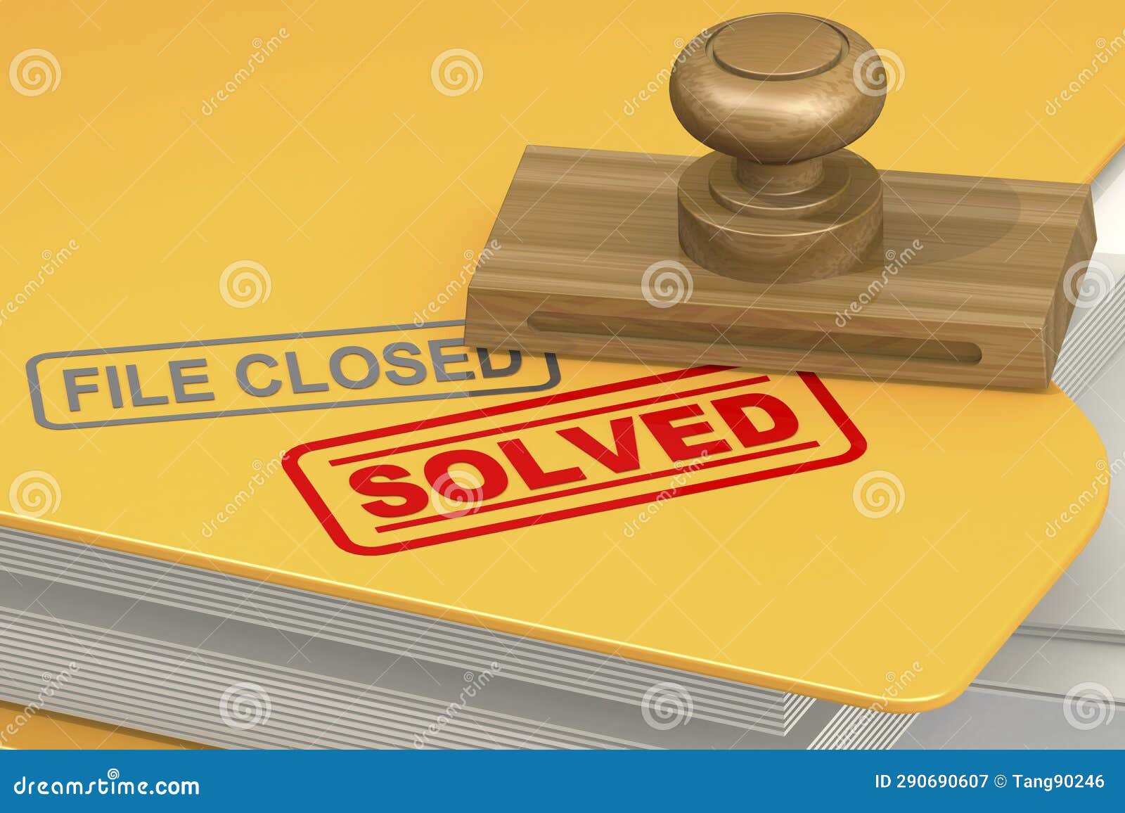 File Closed Solved Stamp with Yellow Folder Stock Illustration ... File Closed Solved Stamp with Yellow Folder Stock Illustration ...